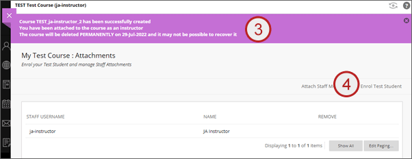 Create your Test Course - UWE Bristol : Learning & Research Systems