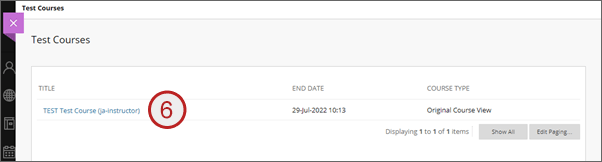 Create your Test Course - UWE Bristol : Learning & Research Systems